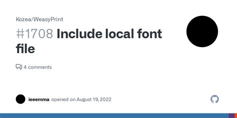 Include Local Font File · Issue 1708 · Kozeaweasyprint · Github