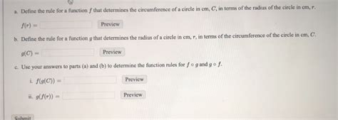 Solved A Define The Rule For A Function F That Determines
