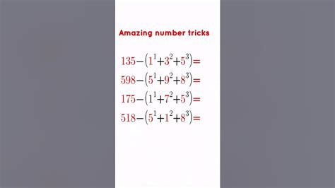 Amazing Number Patterns Numberpattern Numbertrick Mathsriddles Mathspuzzle Youtube