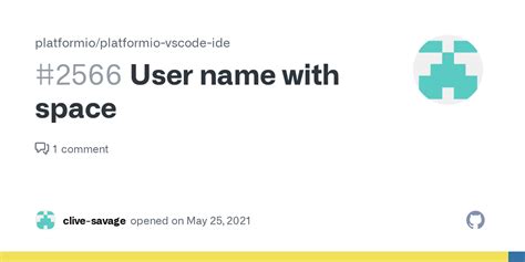 User Name With Space · Issue 2566 · Platformio Platformio Vscode Ide · Github