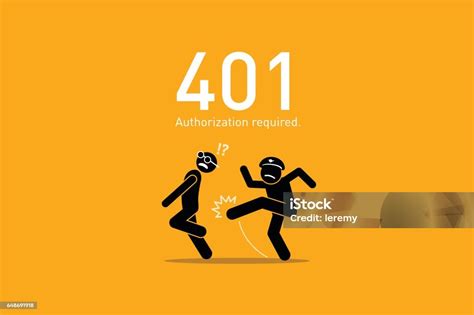 Website Error 401 Authorization Required Stock Illustration Download