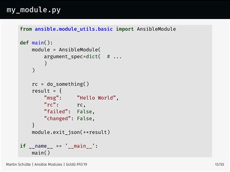 Writing Ansible Modules