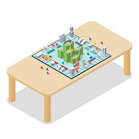 Premium Vector Board Game On The Table Isometric View
