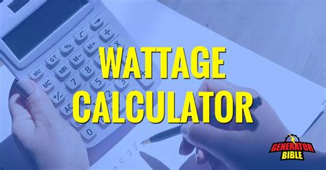 Portable Generator Sizing Wattage Calculator What Size Do You Need