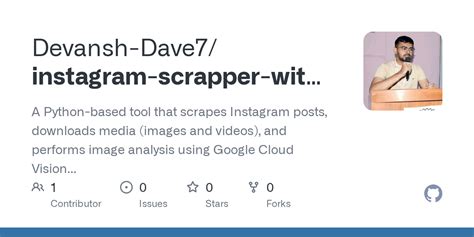 Github Devansh Dave7instagram Scrapper With Ai Photo Analysis A