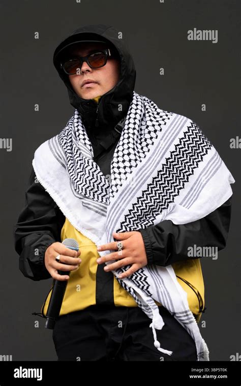 Liam Og Of The Hip Hop Trio Kneecap Performs In Finsbury Park On