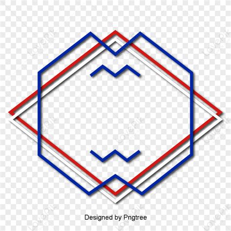 빨간색과 파란색 테두리 디자인태국국기다각형 Png 일러스트 무료 다운로드 Lovepik
