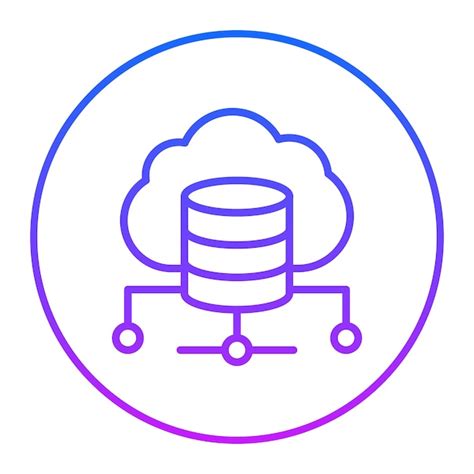 Premium Vector Cloud Database Vector Illustration