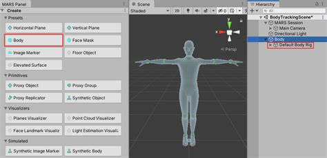 Body Tracking Unity Mars