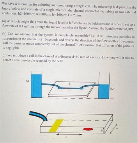 Solved We Have A Microchip For Culturing And Monitoring A