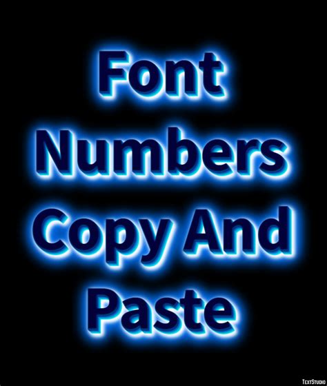 font numbers copy and paste text effect and logo design font