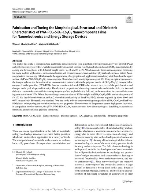 Fabrication And Tuning The Morphological Structural And Dielectric