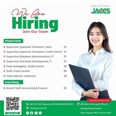 គ្រឹះស្ថានមីក្រូហិរញ្ញវត្ថុ ជេកស៍ ខេមបូឌា ម ក… Jaccs Microfinance Cambodia Plc