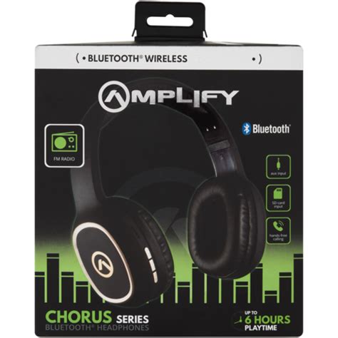 Amplify Wireless Pro Chorus Series Bluetooth Headphones Bl