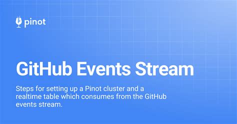 github events stream apache pinot docs