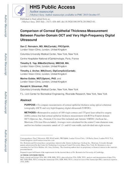 Pdf Ultrasound Hhs Public Access Between Fourier Domain Oct
