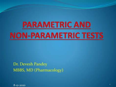 Parametric And Non Parametric Tests Pptx
