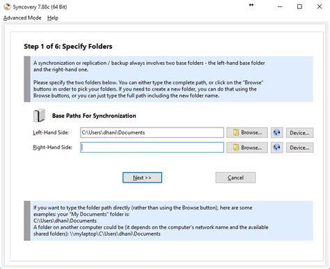 Syncovery Create New Backup 1 Manjaro Dot Site