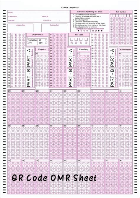 Pink Qr Code Omr Sheet For Exams 60 At ₹ 3 Sheet In Chennai Id