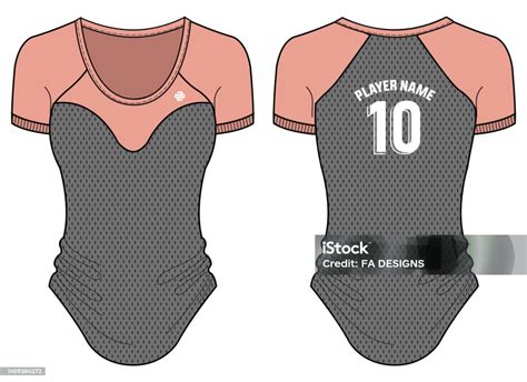 여성 스포츠 티셔츠 저지 디자인 플랫 스케치 그림 벡터 배드민턴 축구 넷볼 축구 테니스 배구 저지 유니폼 스포츠 액티브 웨어에 대 한 소녀와 숙녀에 적합 0명에 대한 스톡