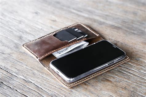 Iphone Wallet Case Personalized Leather Iphone Case Leather Etsy