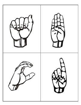 Sign Language Letter Flash Cards Sign Language Letters Letter