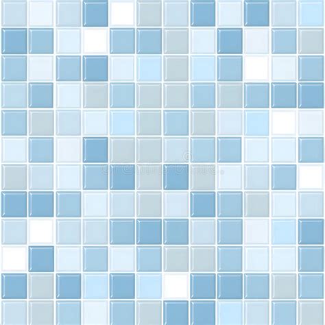 Seamless Light Blue And White Square Tile Mosaic Pattern Stock Illustration Illustration Of