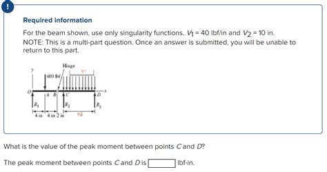 Solved Required Information For The Beam Shown Use Only