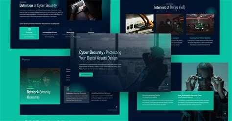 Шаблон Powerpoint по кибербезопасности Шаблоны презентаций Включая кибер безопасности и взлом