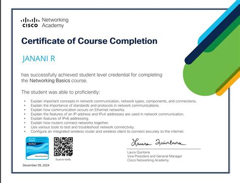 Janani R On Linkedin Delighted To Share That Ive Successfully Completed The Cisco Networking