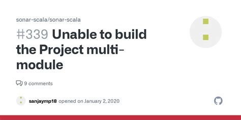 Unable To Build The Project Multi Module Issue 339 Sonar Scala