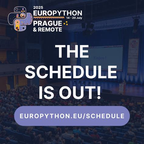 🎉 The Europython 2025 Schedule Is Out Europython