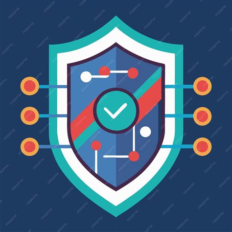 Cybersecurity Shield Vector Illustration Premium Ai Generated Vector