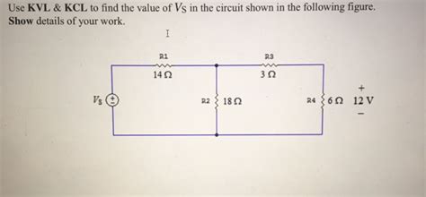 solved use kvland kcl to find the value of vs in the circuit