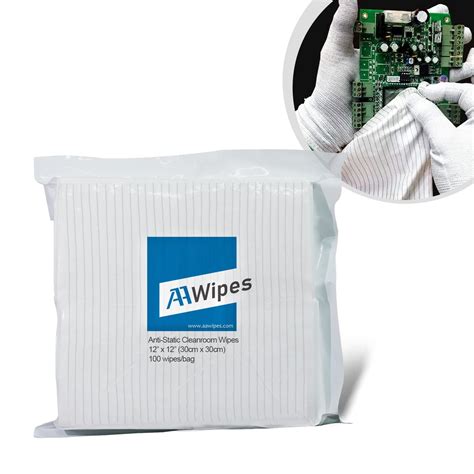 Aawipes Anti Static Electrostatic Discharge Esd Wipes 12x12100pcs