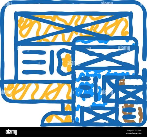 Mockup Ux Ui Design Icon Doodle Illustration Stock Vector Image And Art Alamy