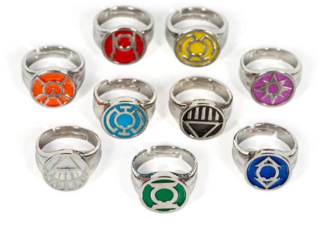 Dc Comics Green Lantern Power Rings Emotional Spectrum Power 9 Ring Set