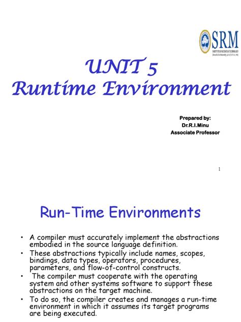 Unit 5 Runtime Environment Pdf Subroutine Scope Computer Science