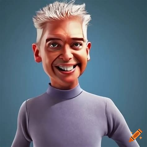 Pixar Style Illustration Of Philip Schofield