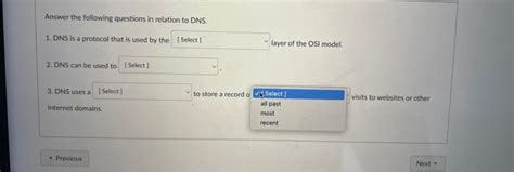 Solved Answer The Following Questions In Relation To DNS Chegg
