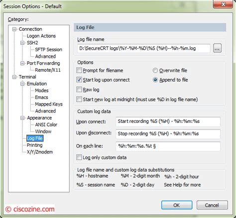 how to log everything with securecrt ciscozine