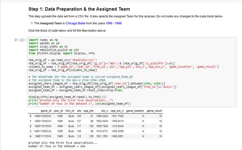 answered step 1 data preparation and the assigned team