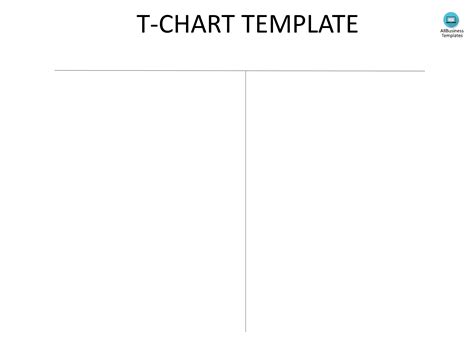 免费 T Chart Template PDF 样本文件在 allbusinesstemplates com
