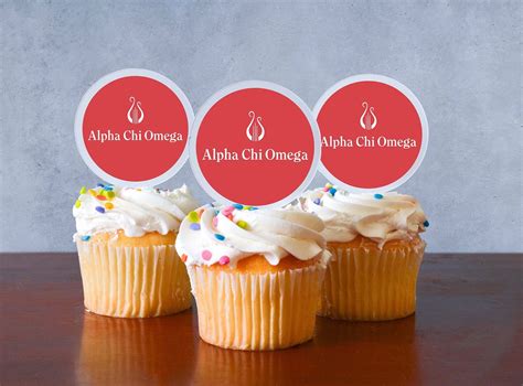 Alpha Chi Omega Cupcake Toppers Officially Licensed Cupcake Toppers
