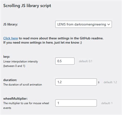 Mousewheel Smooth Scroll Wordpress Plugin
