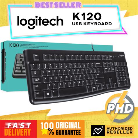 Logitech K120 Wired Keyboard For Windows Usb Plug And Play Full Size Spill Resistant Curved