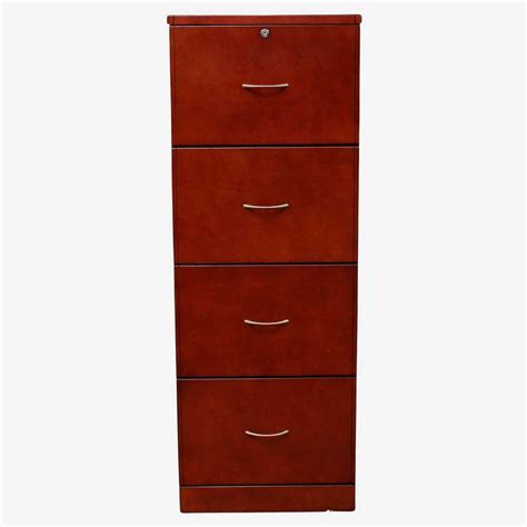 Cherry 4 Drawer File Cabinet Kashew