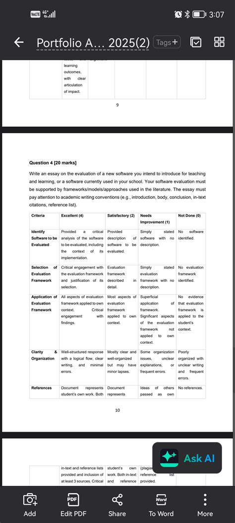 Question 4 20 Marks Write An Essay On The Evaluation Of A New Software