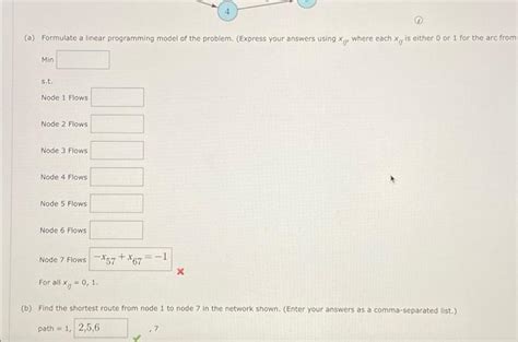 Solved Consider The Following Transshipment Network For