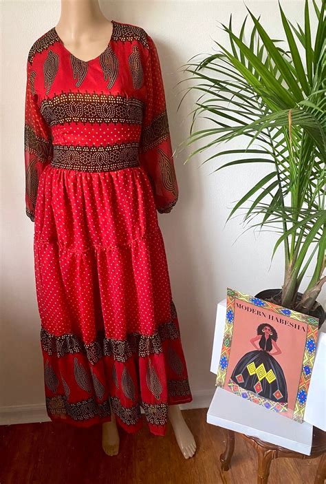 Ethiopian Chiffon Dress Eritrean Dress Habesha Kemis Zuria Custom Order Weeks To